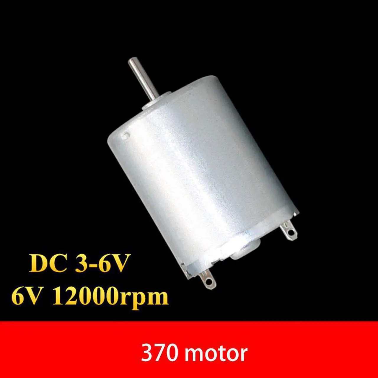 1pcs High Speed 370 Mini Motor Brush motor ,Toy model motor, 3V-6V ...