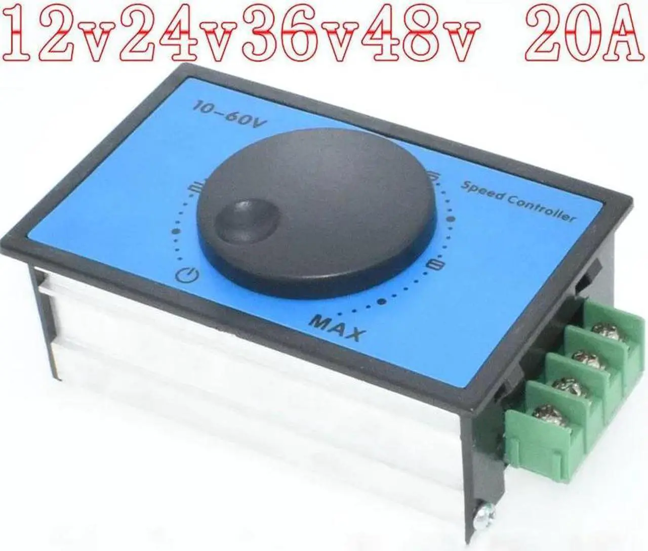 20A PWM Motor Speed Regulator DC Motor Speed Controller Brushed Reducer ...