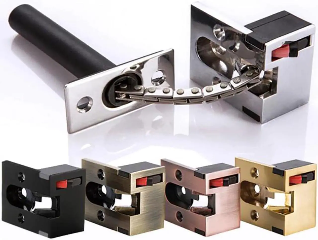 Gate Latches Swing Chain Door Guard Bolt with Swicth, Concealed ...