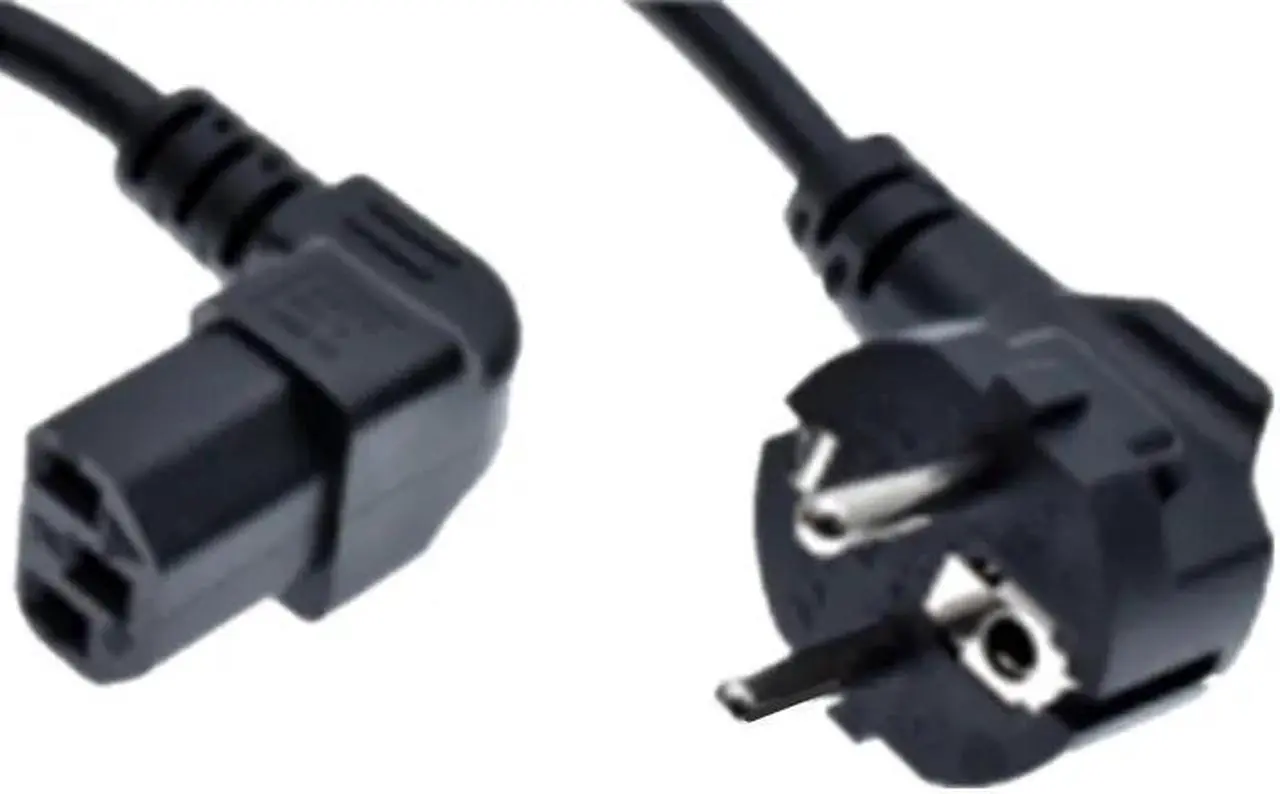 Angled C13 Computer EU Power Cable European Type F Adapter Plug to IEC ...