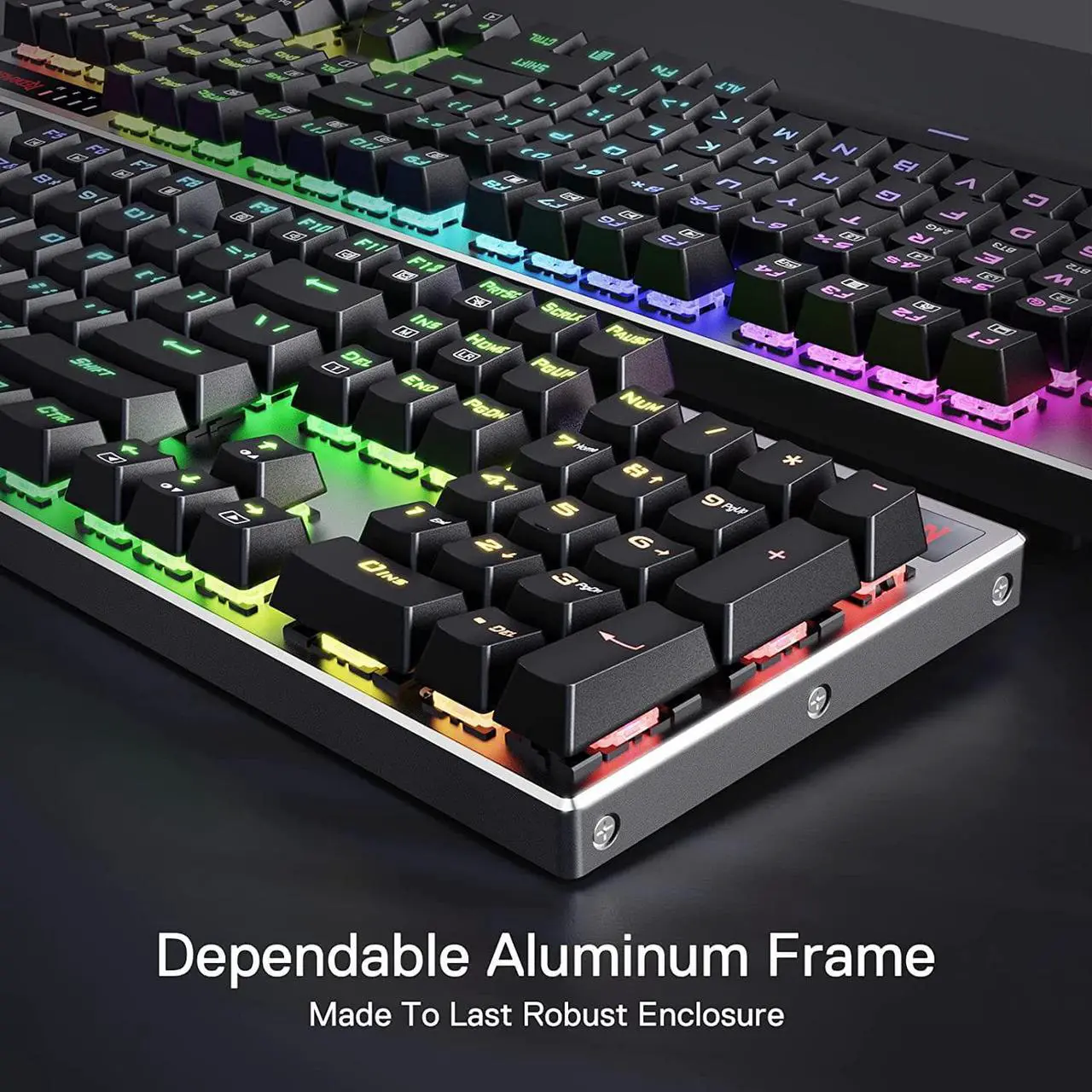 Redragon K556 PRO Upgraded Wireless RGB Gaming Keyboard, BT/2.4Ghz Tri ...