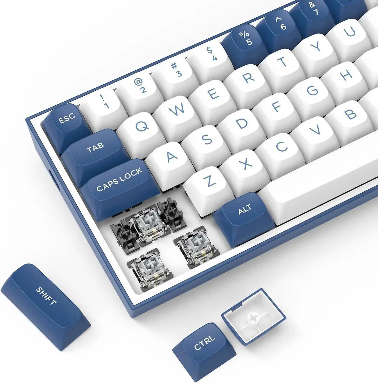 Redragon K717 PRO Custom QMK/VIA Gaming Keyboard, 61 Keys Wireless Programmable Mechanical ...