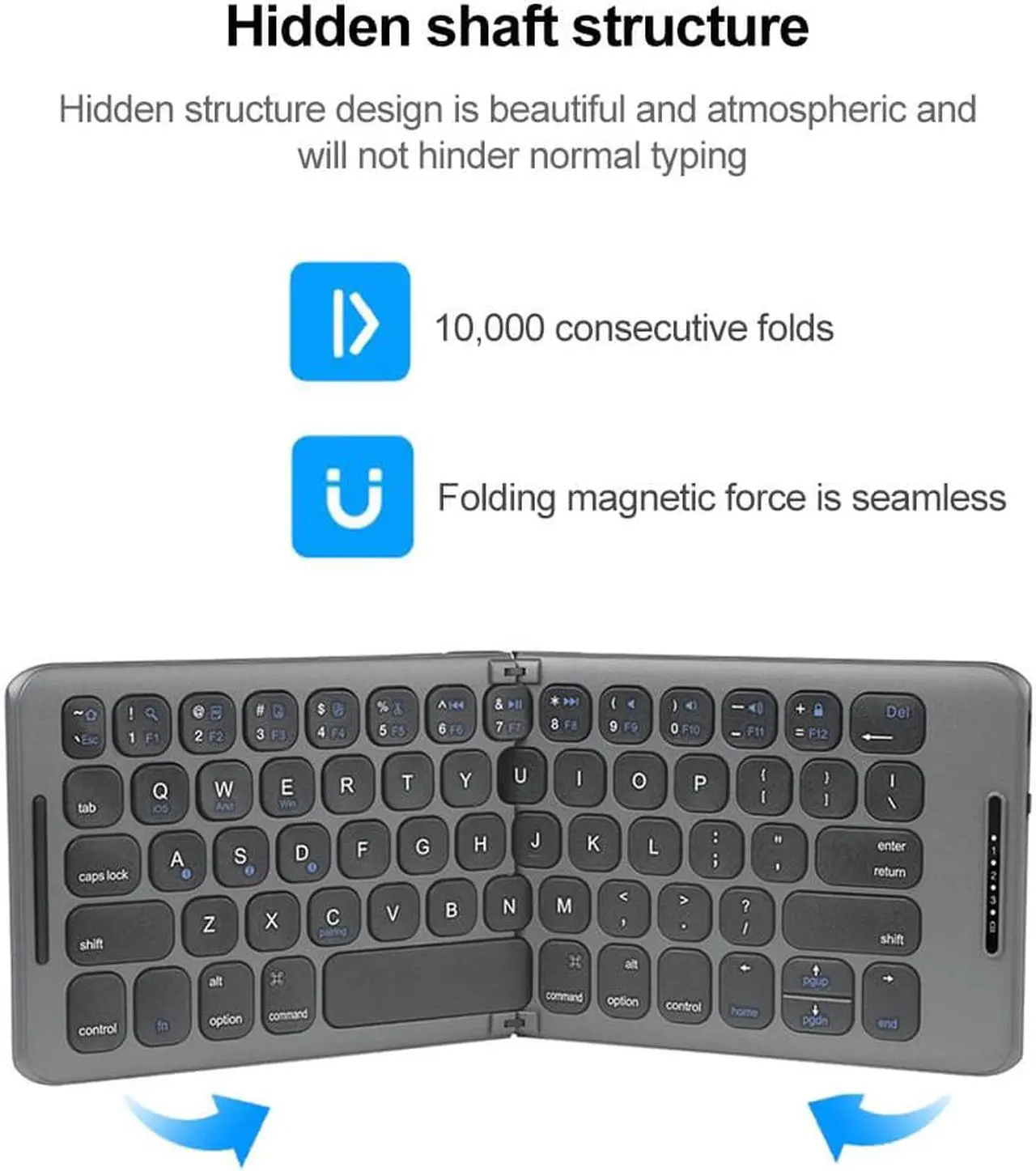 B088 Universal Mini Foldable Three-channel Bluetooth Wireless Keyboard ...