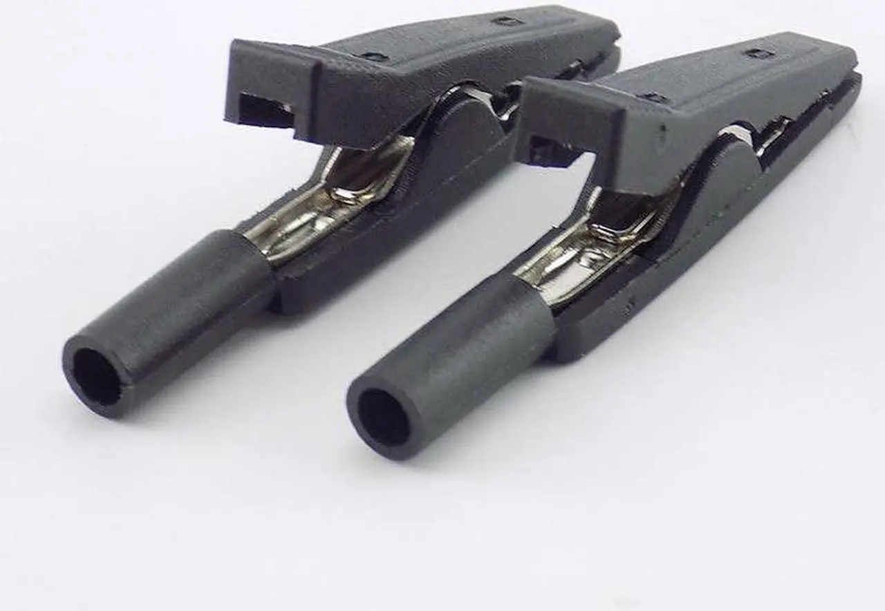 Banana plug 2mm Connector Cable Crocodile Insulated Alligator Clip Test ...
