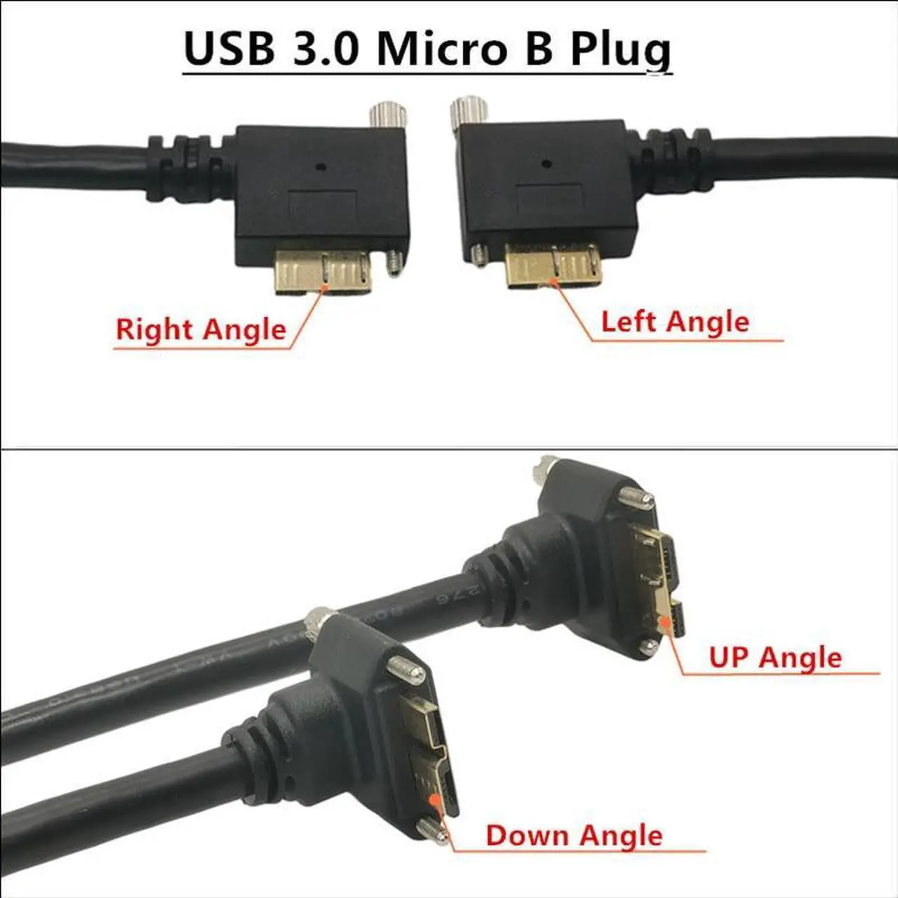 USB 3.0 A Male to Right Angle USB 3.0 Micro-B Male Adapter Cable for ...
