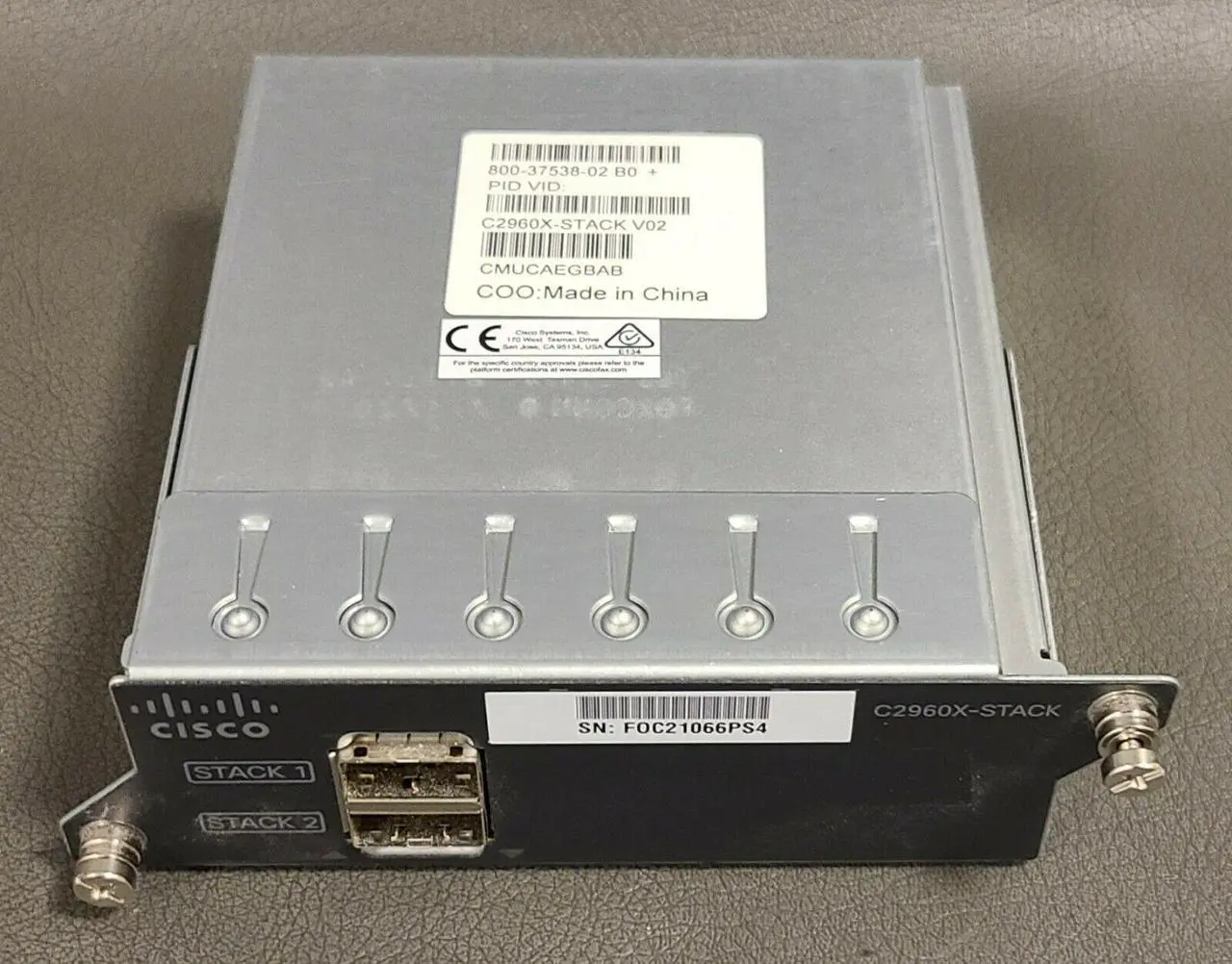 Refurbished: Cisco C2960X-STACK-RF FLEXSTACK PLUS STACKING MODULE ...