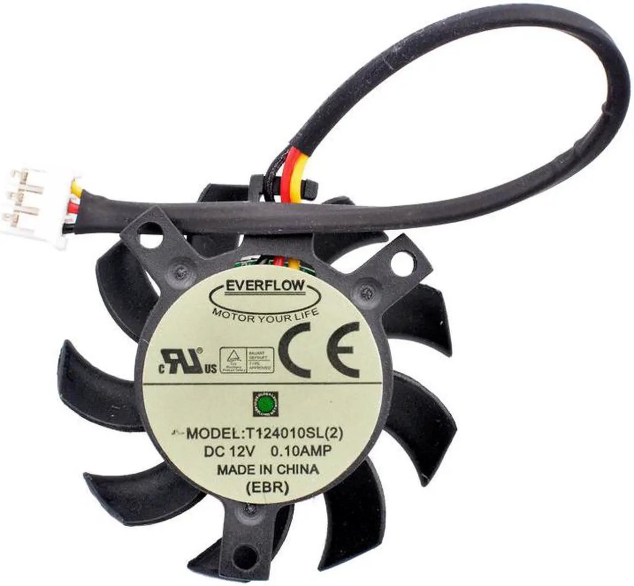 T124010SL2 Diameter 37mm 30x30x23mm DC12V 0.10A 3 lines Cooling fan for ...