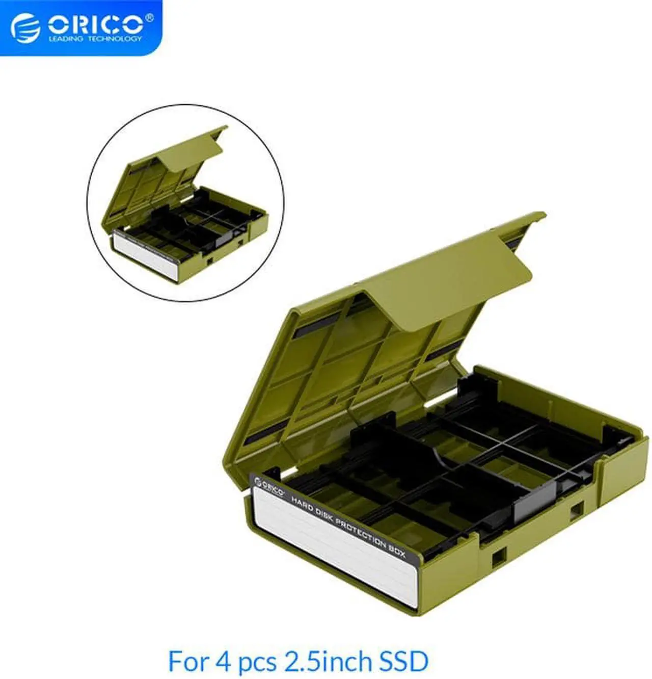 2.5 M.2 Hard Drive Protection Box with Label for 2.5 3.5 SSD HDD ...