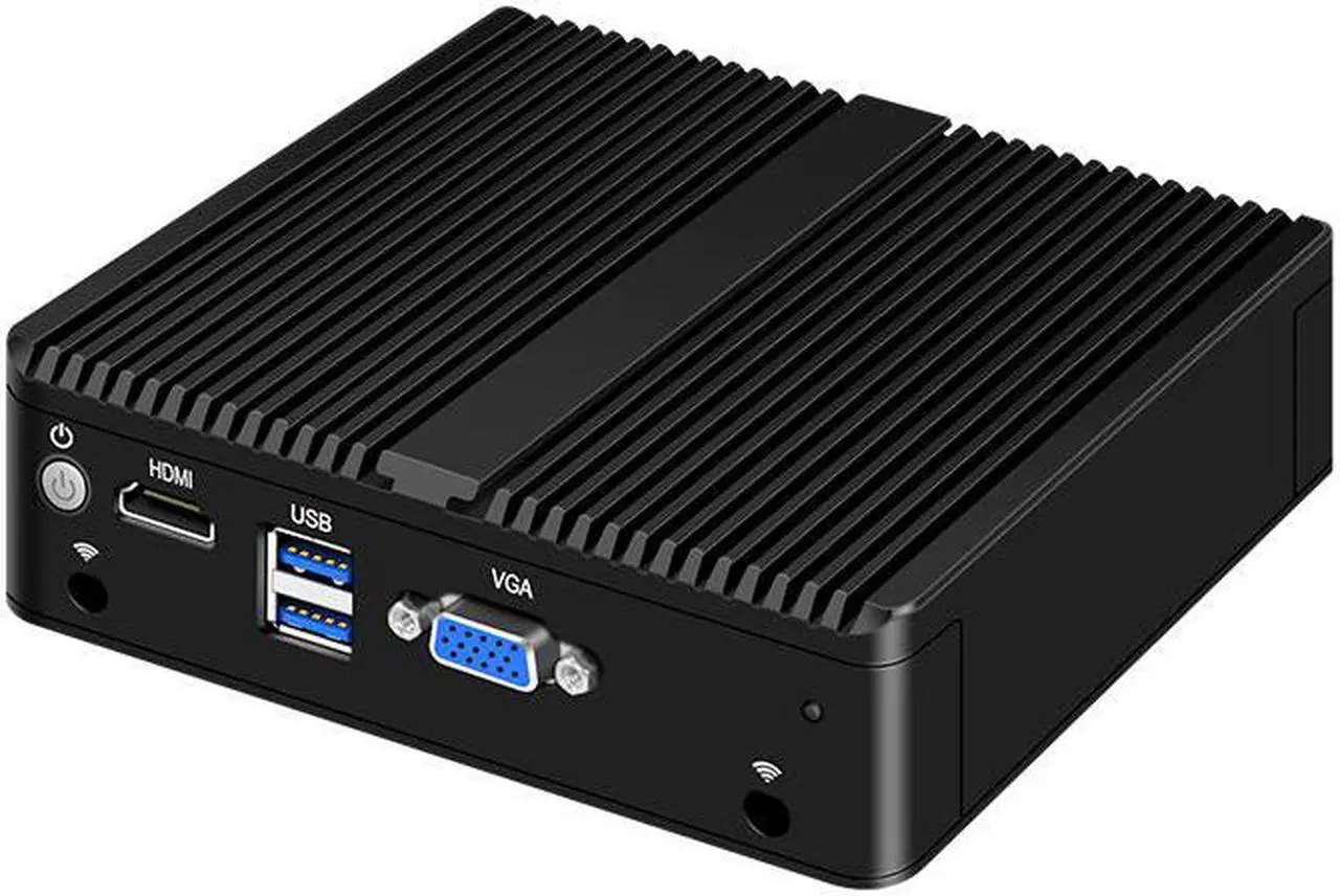 AES NI Fanless Mini PC OPNsense Router Quad-Cores 4 LAN Ports Gigabit ...