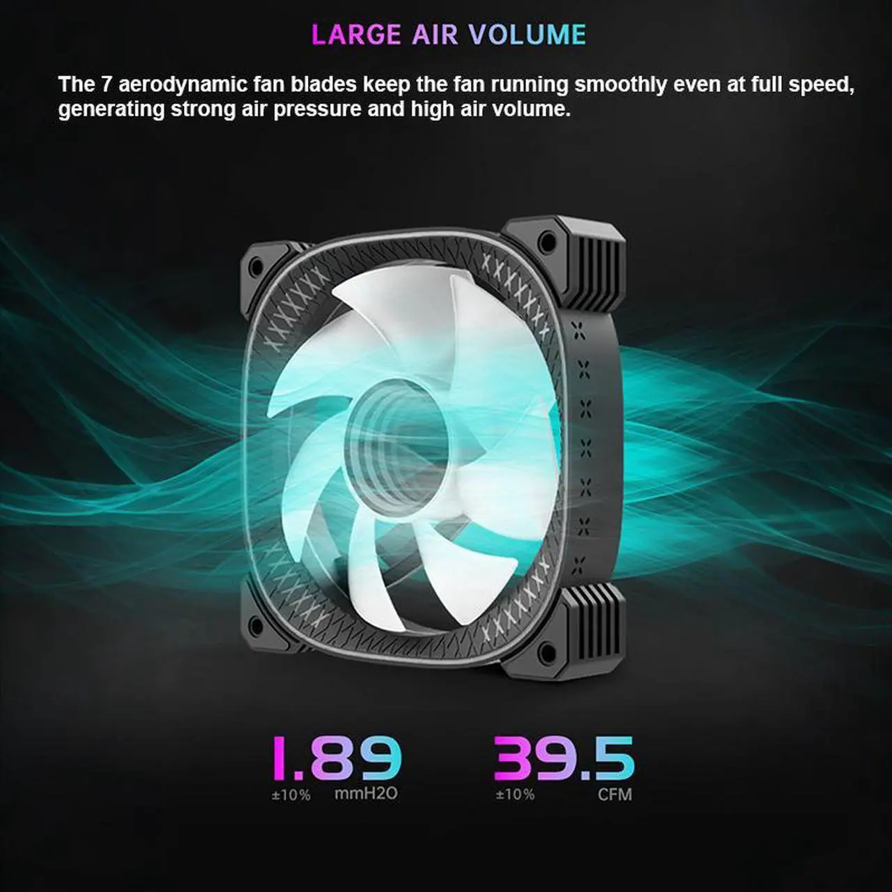 CZQEPMB ARGB Case Fan 120mm, PWM Intelligent Temperature Control ...