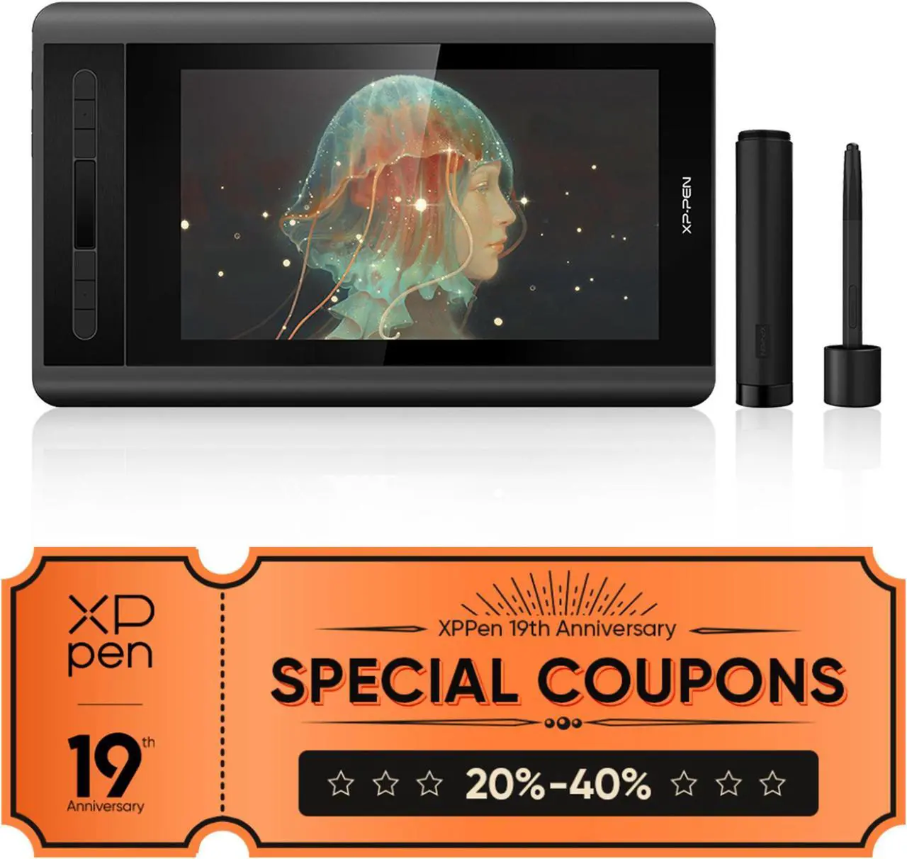 XP-PEN Artist12 11.6 Inch FHD Drawing Monitor Pen Display Graphic ...