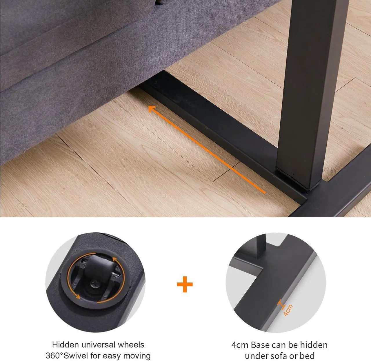 Ergonomic Mobile Over Bed Laptop Trolley Desk Overbed Hospital ...