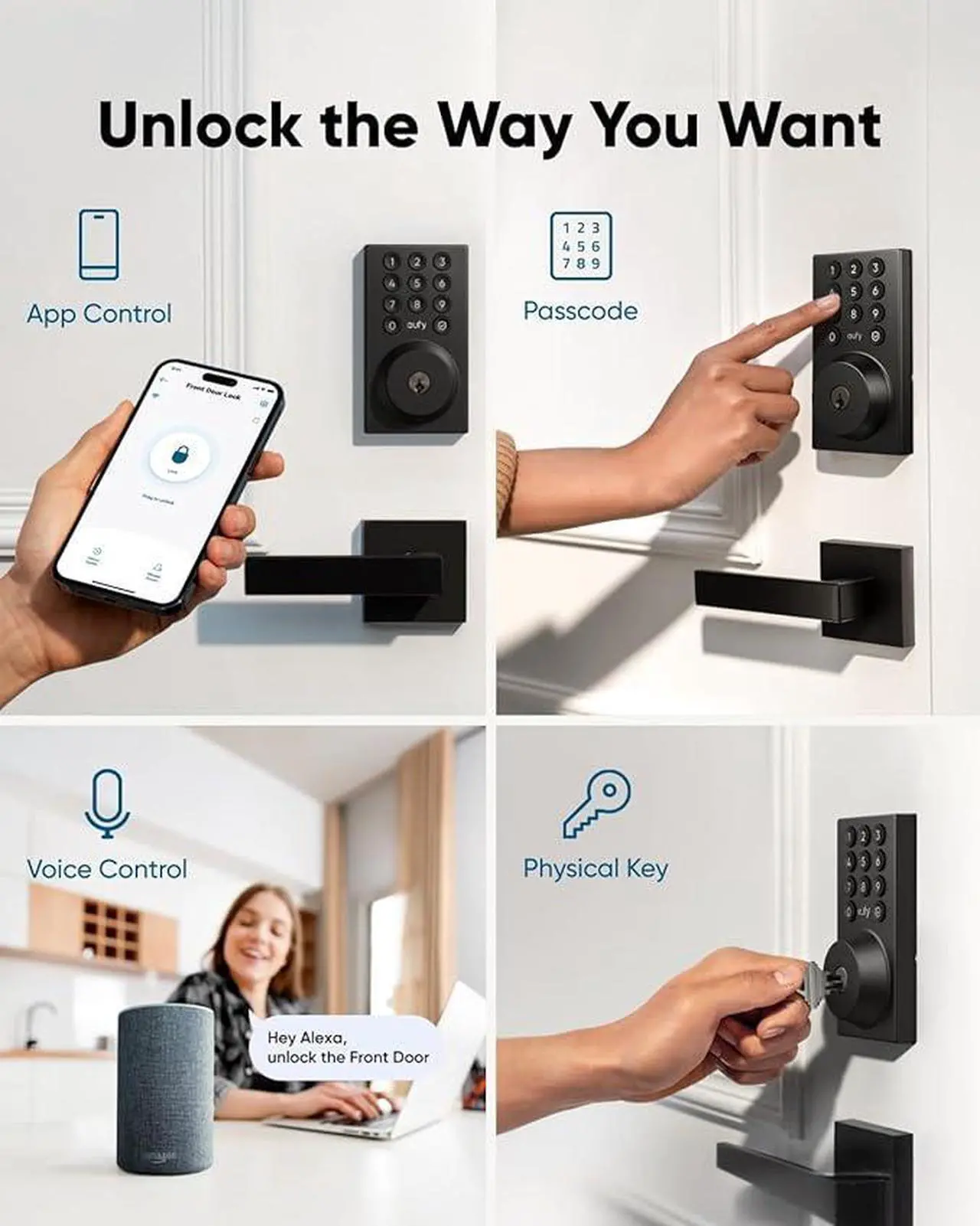 eufy Security Smart Lock C30, Keyless Entry Door Lock, Built-in WiFi ...