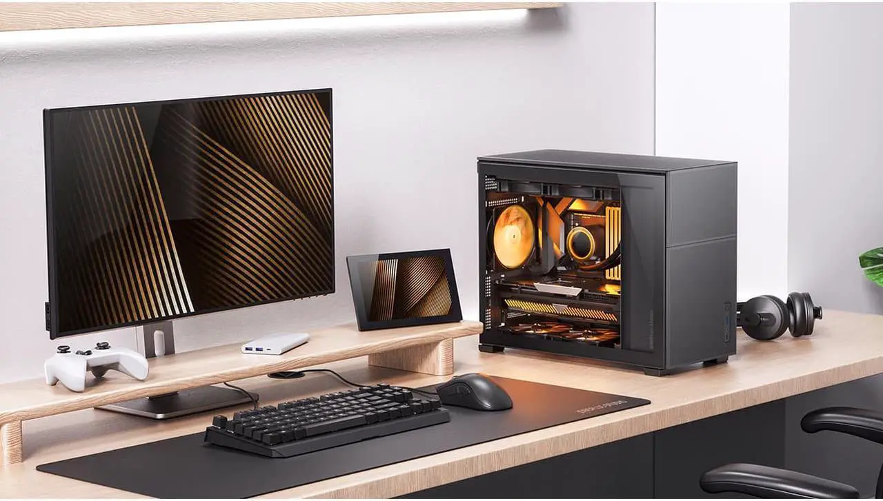 JONSBO D31 MESH BLACK Micro ATX Computer Case, Tempered Glass-1 Side, M ...