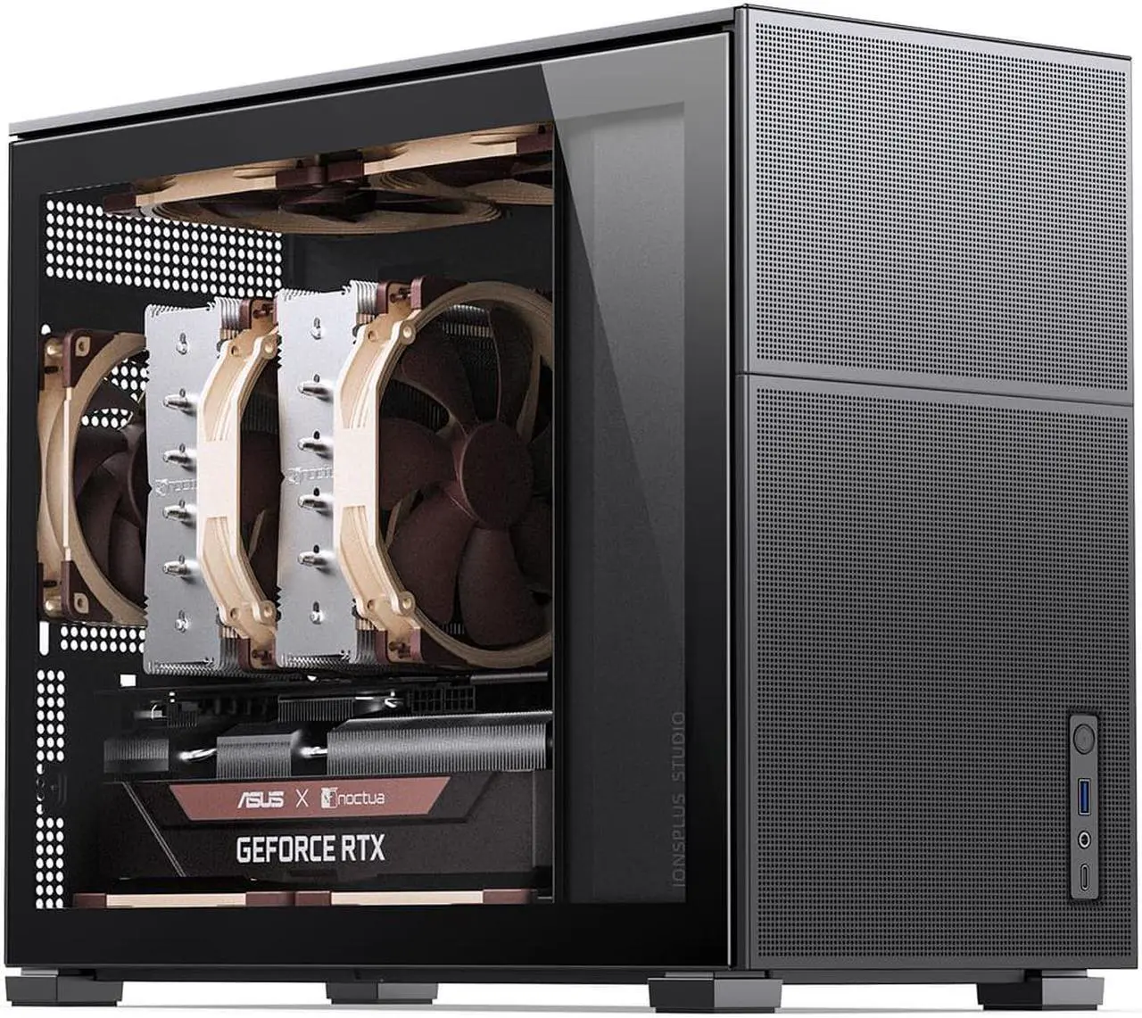 JONSBO D31 MESH BLACK Micro ATX Computer Case, Tempered Glass-1 Side, M ...