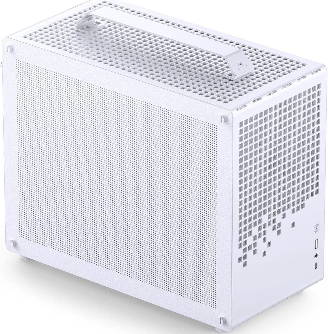 JONSPLUS Z20 Mesh White Micro-ATX Computer Case,with Detachable ...