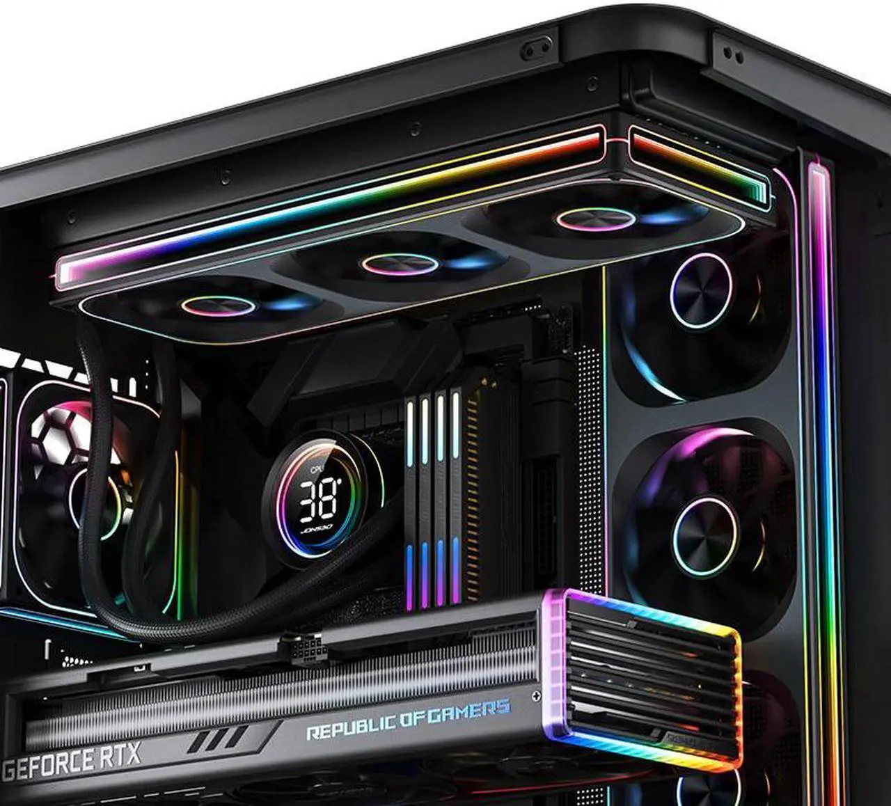 JONSBO ZA-360B PC Case Fan, All-IN-One Single Frame Unit with 3x120mm ...