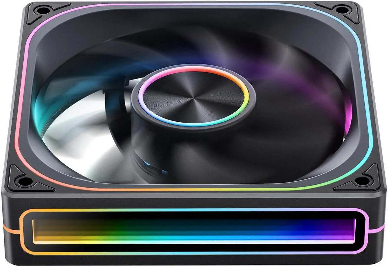 JONSBO ZA-120BR(Reversed) PC Case Fan, Silent Computer Fan with 4-Sides ...