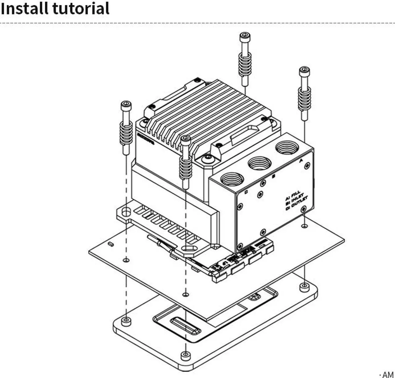 BARROW CPU Block Pump Integrated combo,For AMD AM4 AM3, 17W PWM ...