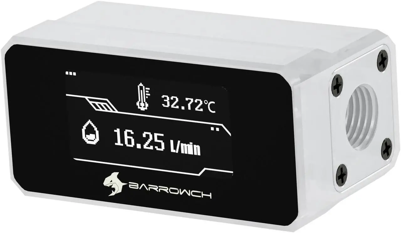 Barrow OLED Digital Display Water Flow Thermometer, System Monitor POM ...