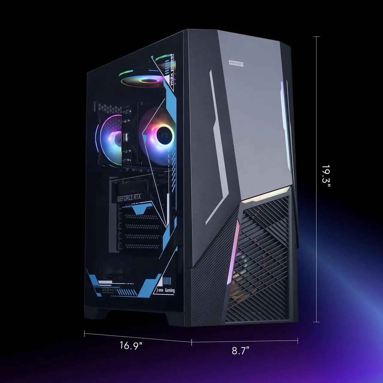 IPASON Gaming PC Desktop Intel i5 12400F(up to 4.4GHz) , RTX 3060, 1TB NVME SSD, 16GB DDR4 RAM ...