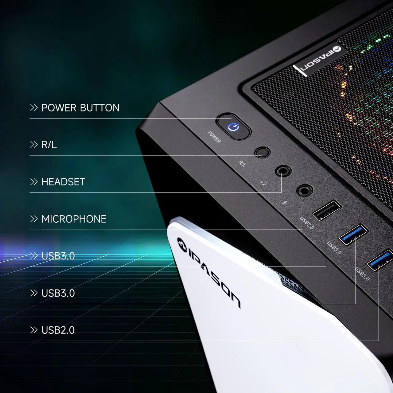 IPASON gaming desktop AMD Ryzen 5 5600GT (6 core up to 4.6GHz) AMD Radeon Vega 7 16GB DDR4 ...