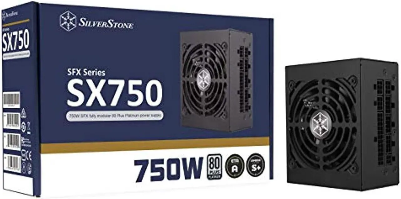 silverstone sx750 platinum, 750w sfx fully modular 80 plus platinum ...