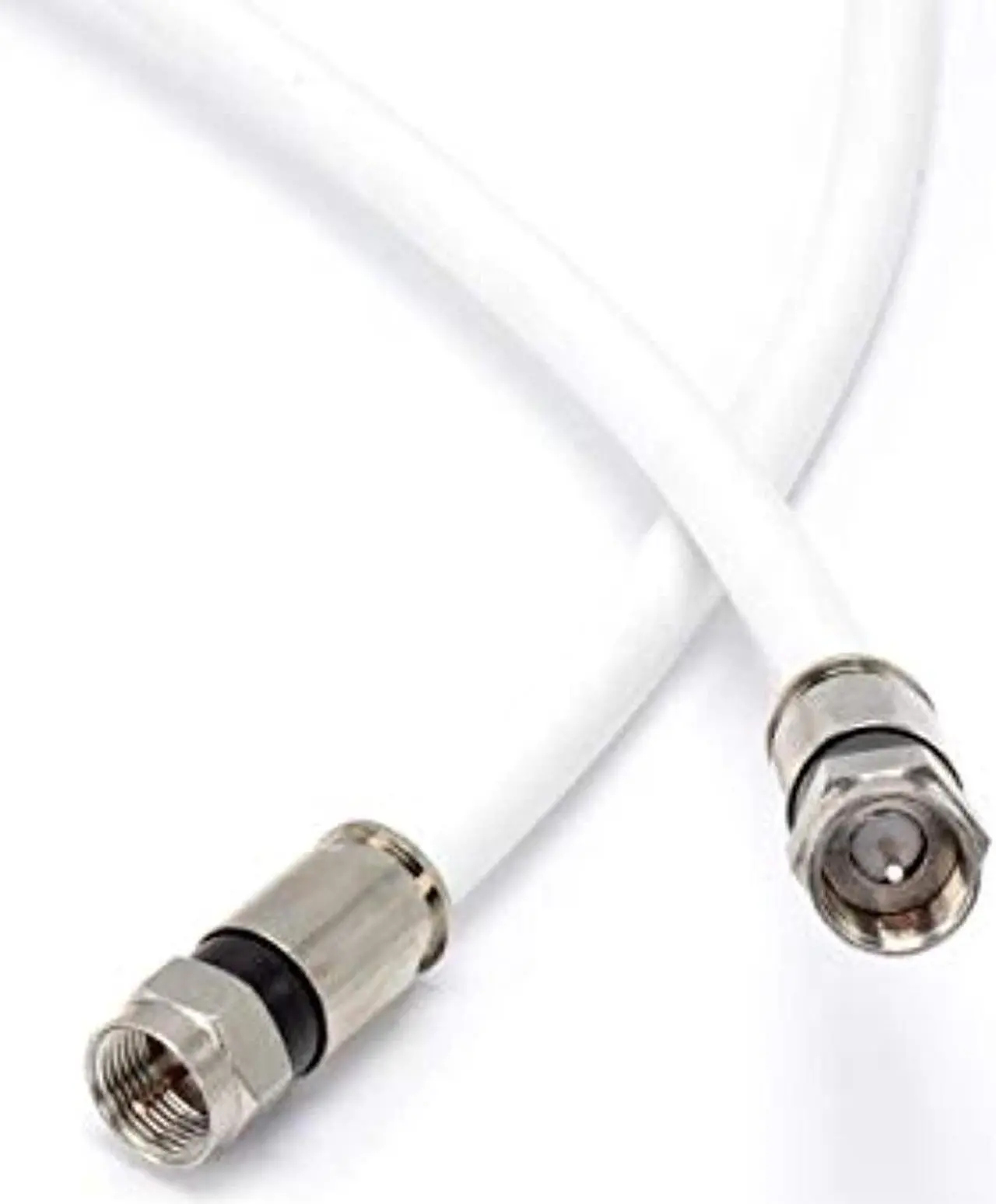 35' feet, white rg6 coaxial cable (coax cable) connectors, f81 / rf ...