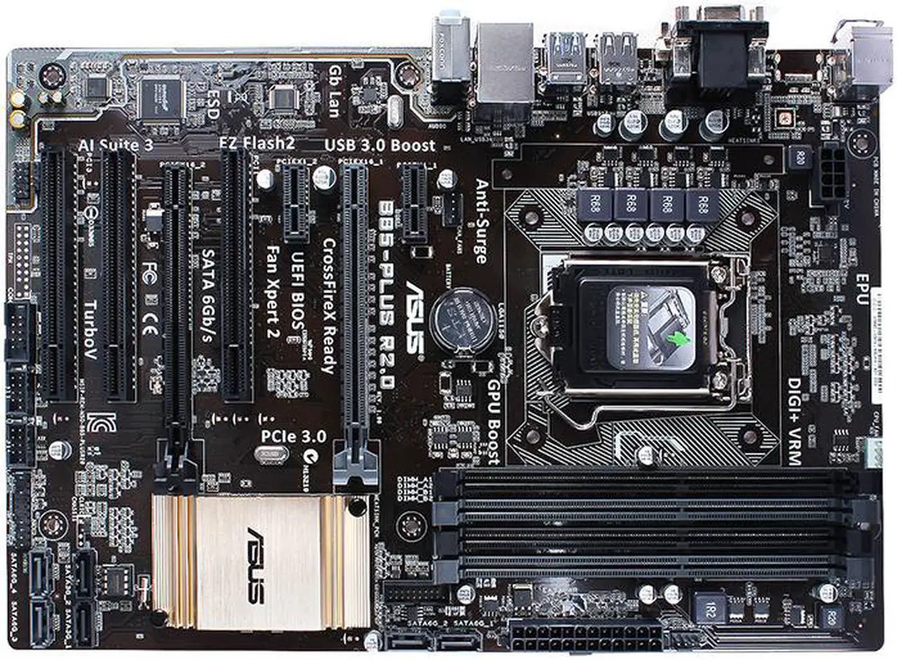 Refurbished: ASUS B85-PLUS LGA 1150 ATX Intel Motherboard with UEFI ...