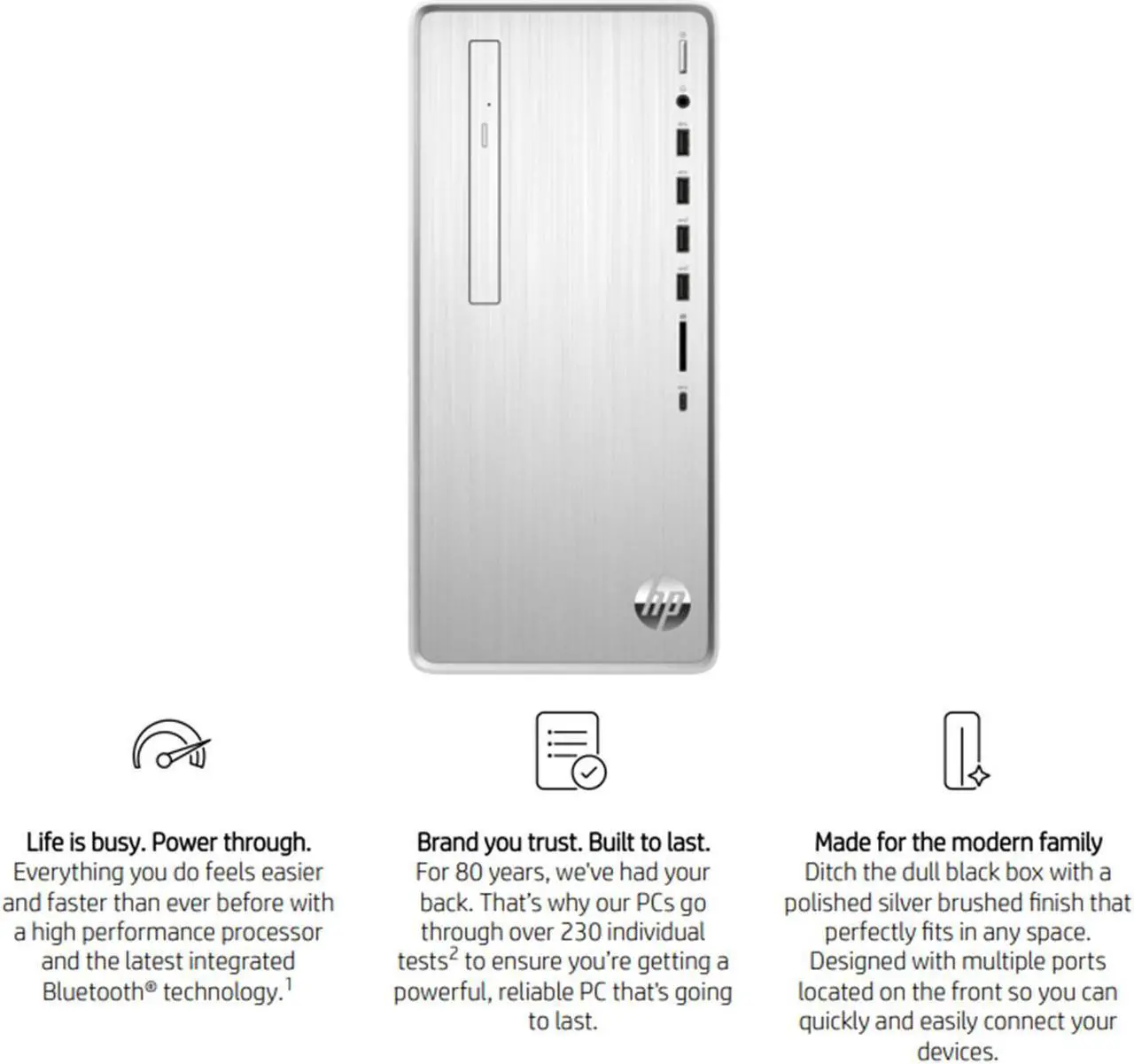 HP Pavilion Tower Desktop, AMD Ryzen 5 5600G, 32GB DDR4 RAM, 1TB PCIe ...