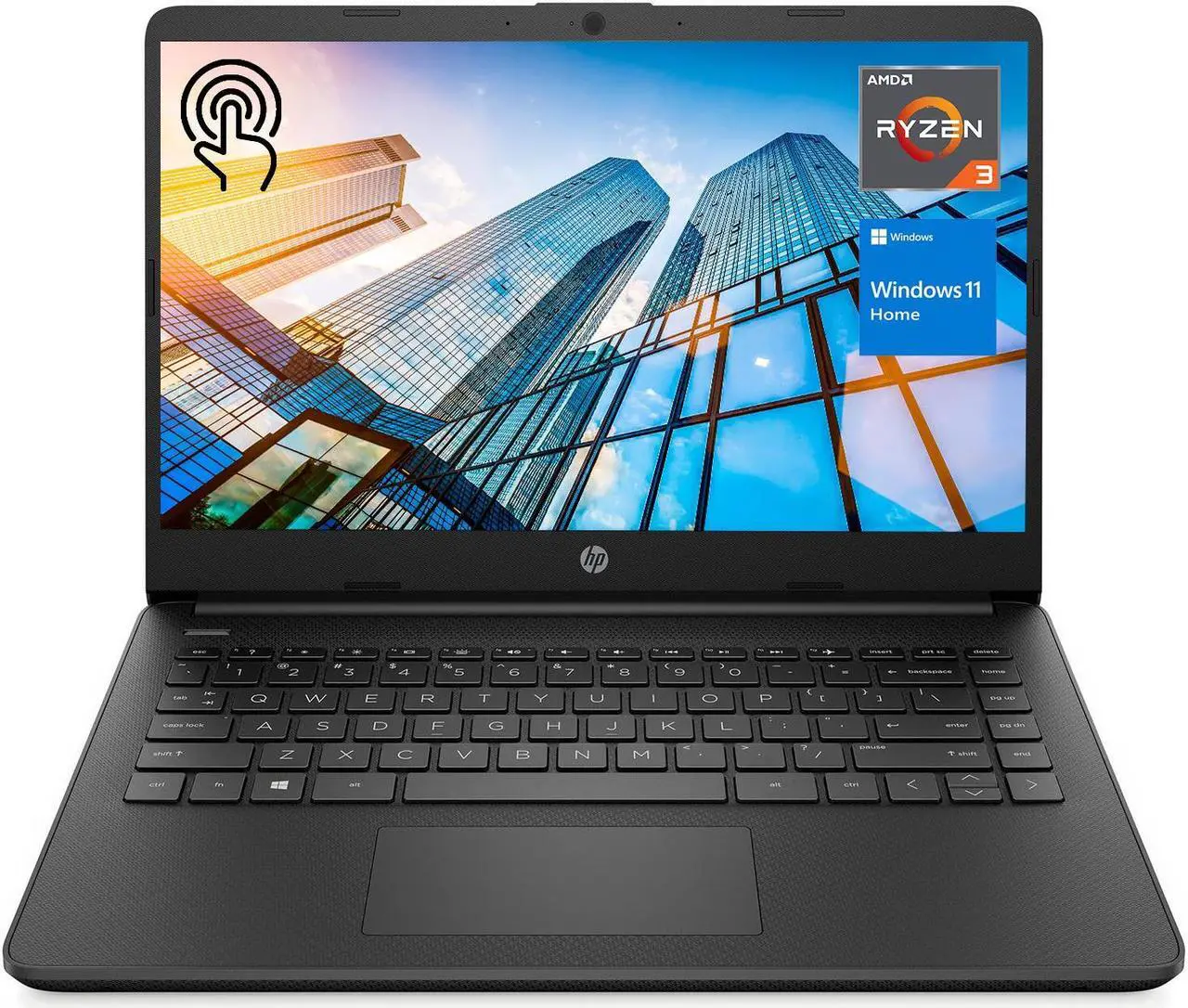 HP Essential Laptop, 14" HD Touchscreen, AMD Ryzen 3 5300U, 8GB RAM ...