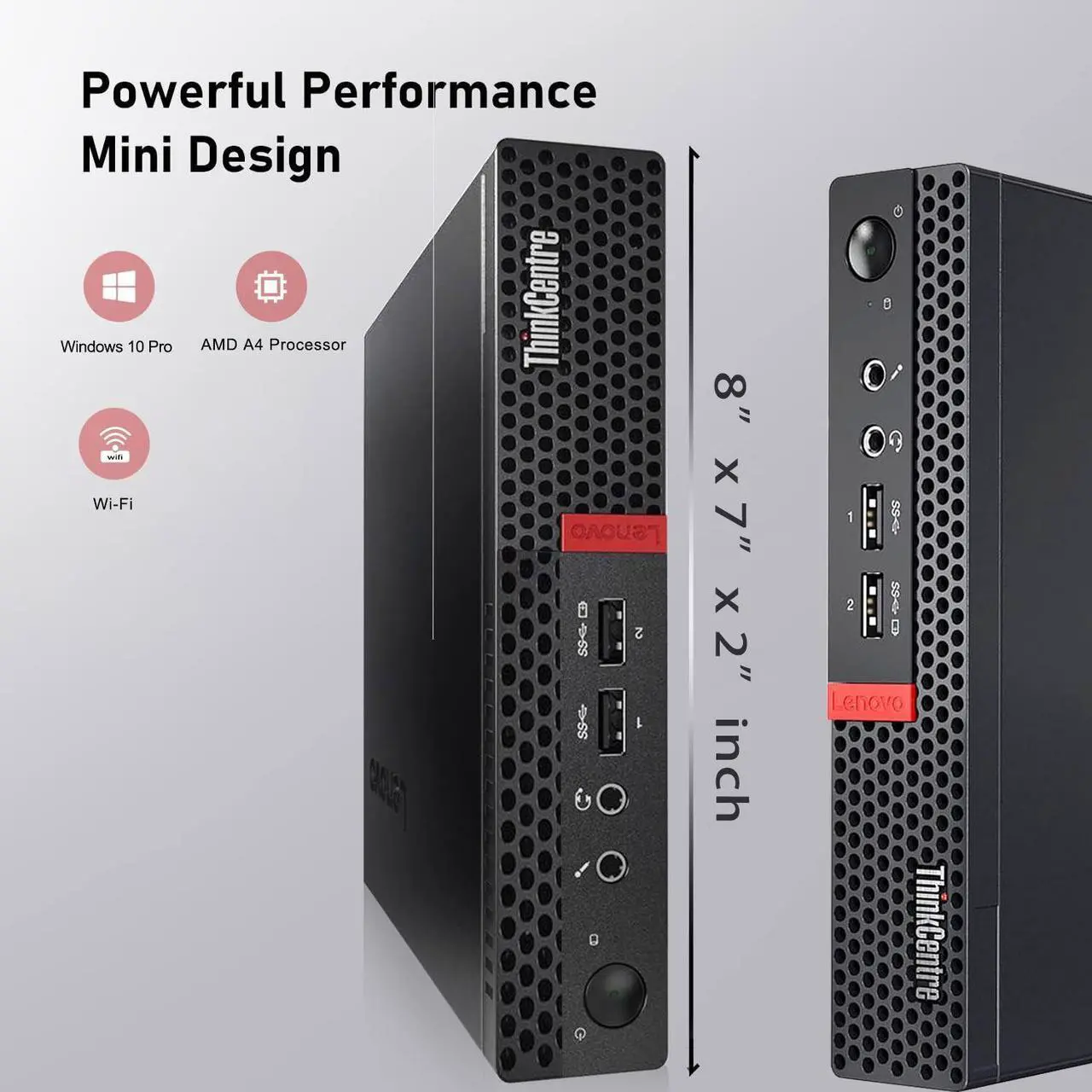 LENOVO ThinkCentre M625q Business MFF Desktop, AMD A4 9120C Processor ...