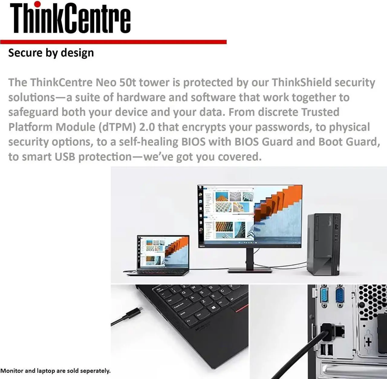 Lenovo ThinkCentre Neo 50t Gen 3 Business Tower Desktop, Intel Core i5 ...