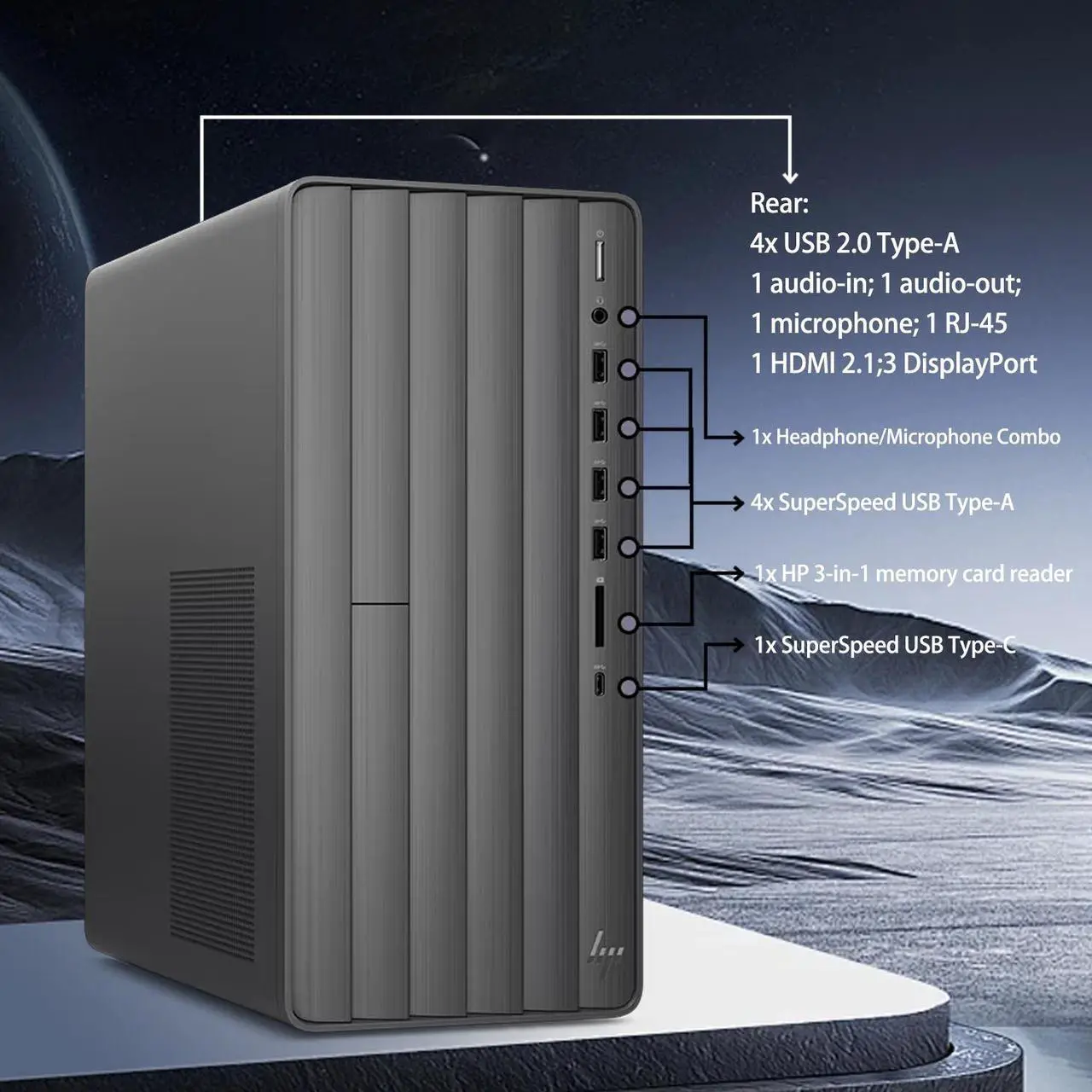 HP ENVY Pro TE01 VR-Ready Tower Desktop, Intel i7-14700F, NVIDIA ...