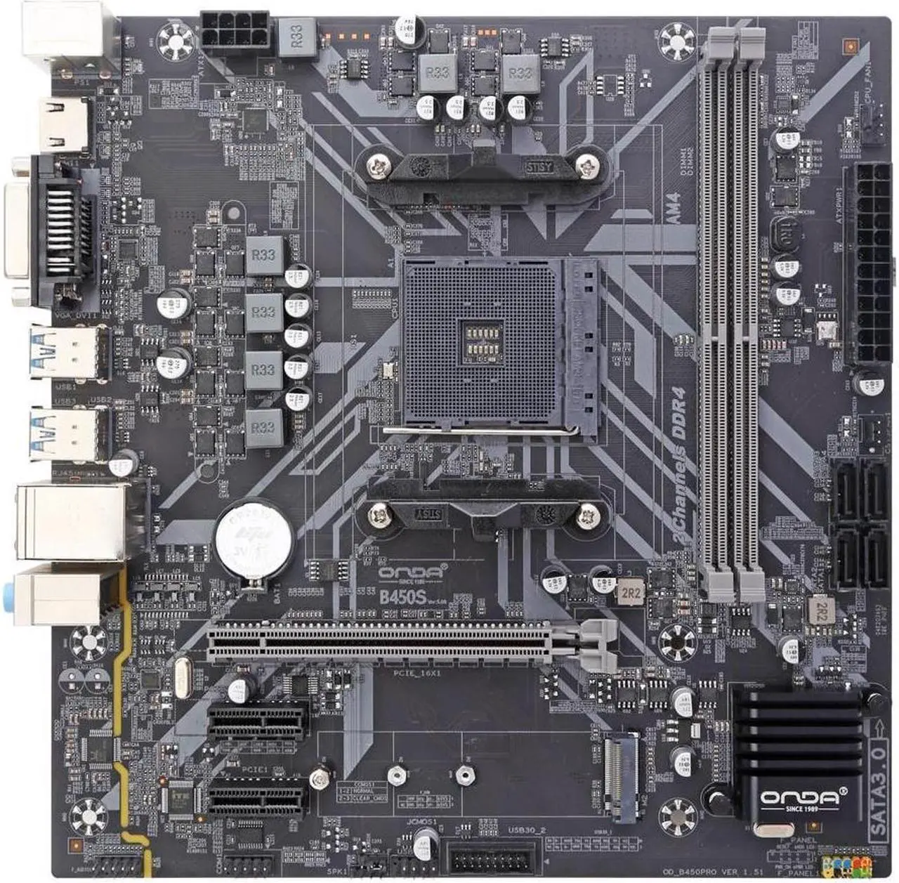 Hoengager B450 M-ATX AMD Motherboard + AMD Ryzen 5 4600G CPU Combo ...