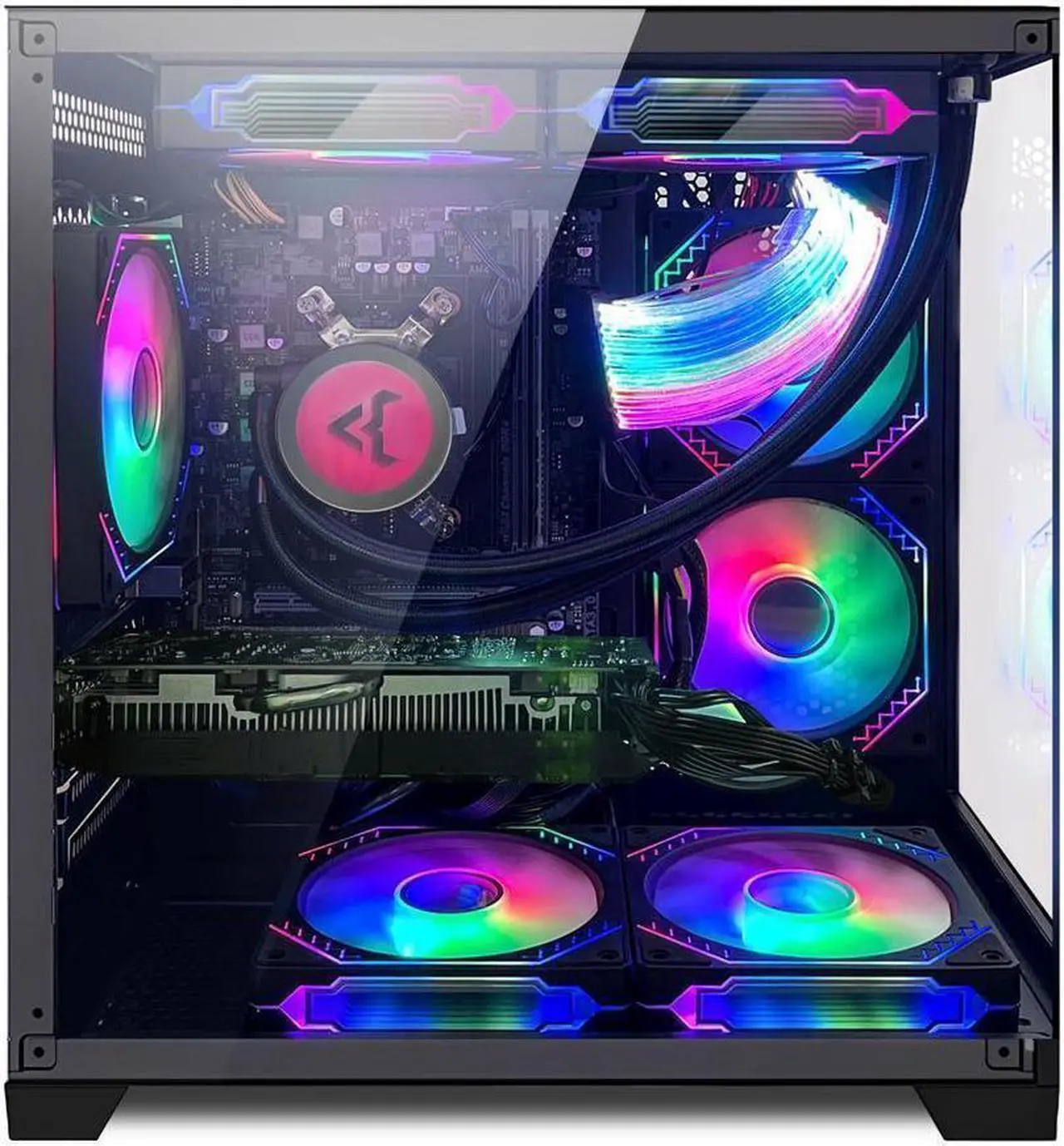Hoengager Gaming PC-AMD Ryzen 7 5700X3D 8-Core 3.0 GHz AMD 3D V-Cache ...