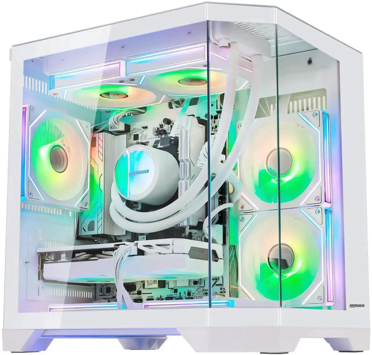 Hoengager RTX 5070TI 16G Gaming PC Desktop - AMD Ryzen 5 7600, 32GB ...