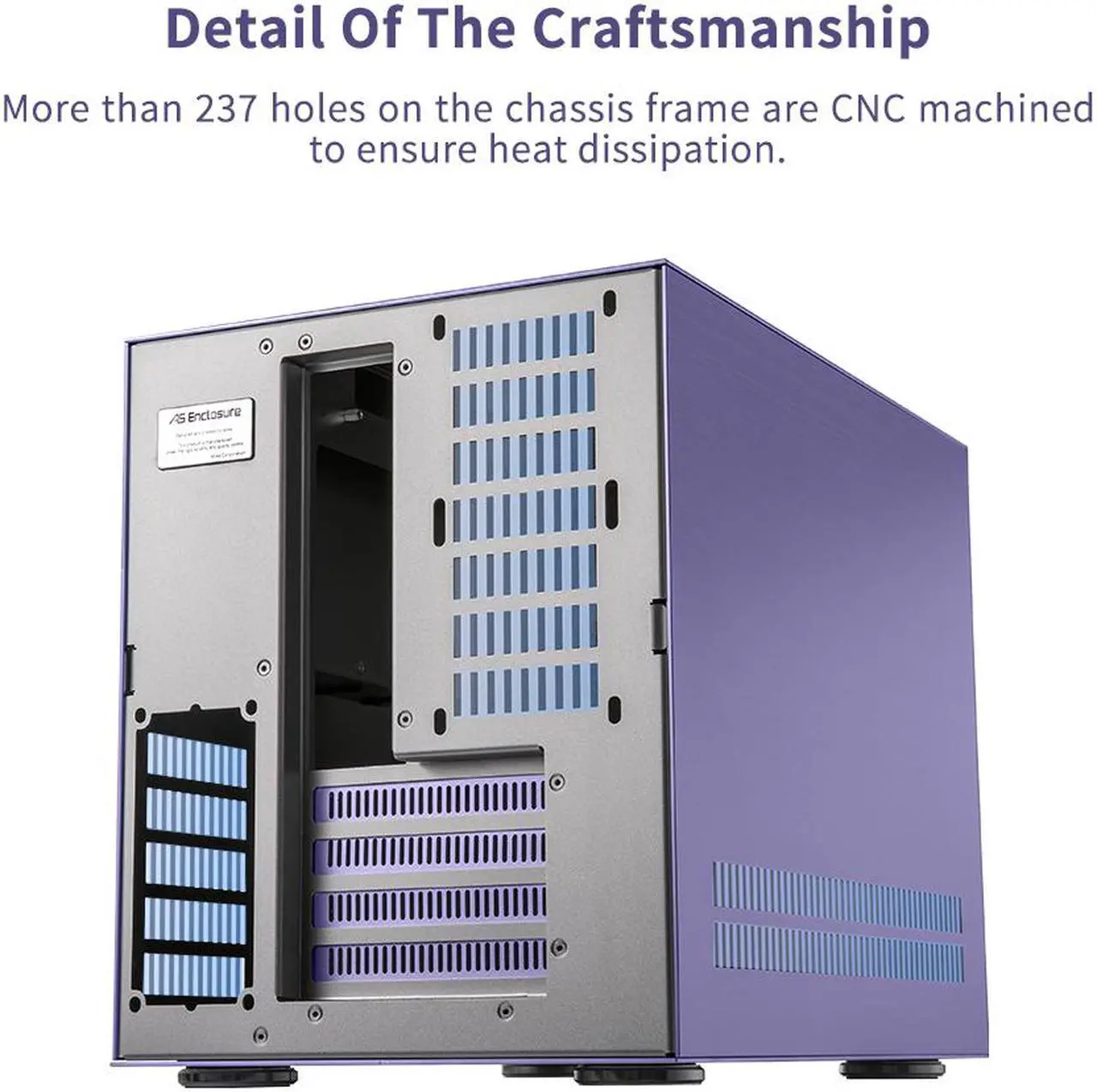 ABEE AS Enclosure W1 PURPLE Micro ATX Aluminum Computer Case w ...