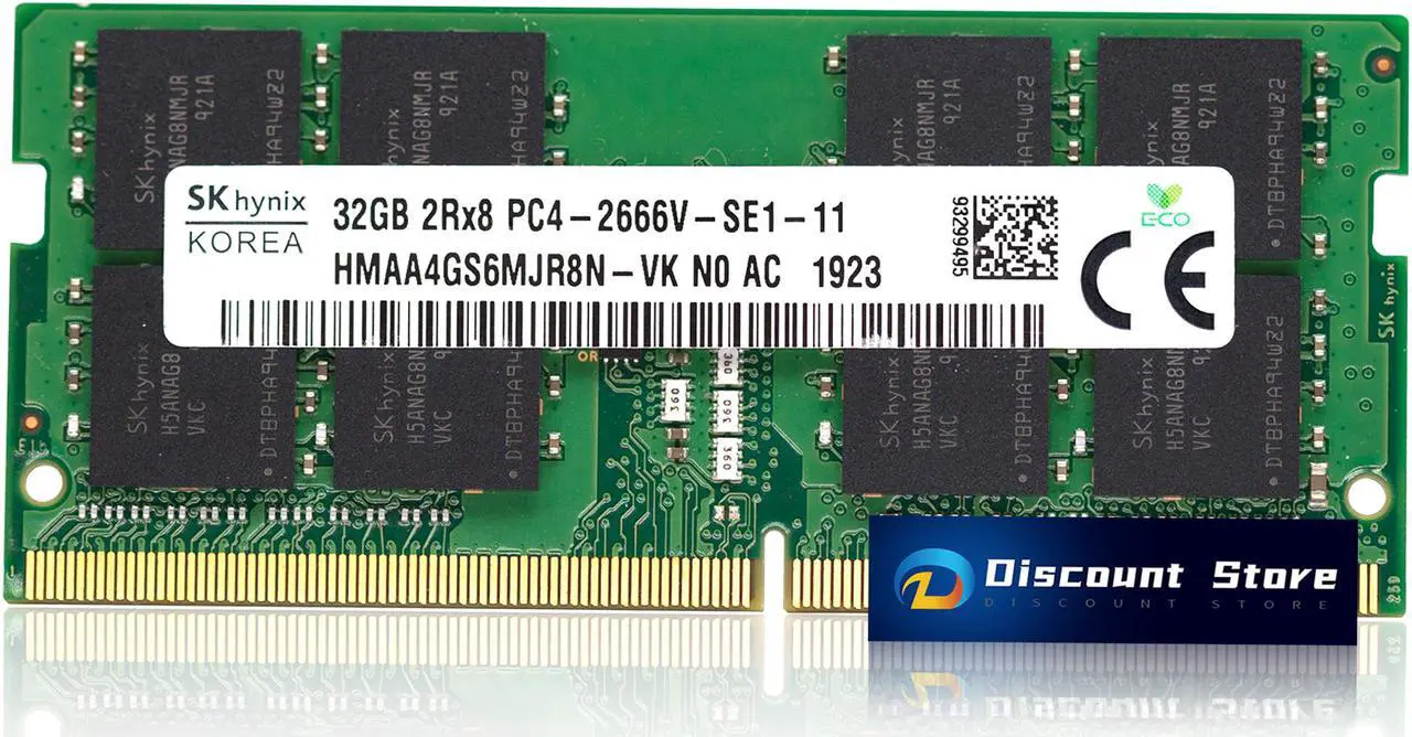 HYNIX 32GB 2Rx8 PC4-2666V SODIMM DDR4-21300 RAM LAPTOP MEMORY PIN-260 1 ...