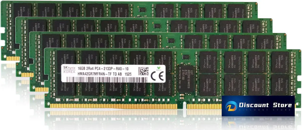 SK hynix 64GB(4X16GB) 1Rx4 DDR4-2133T Server Memory RAM HMA42GR7MFR4N ...