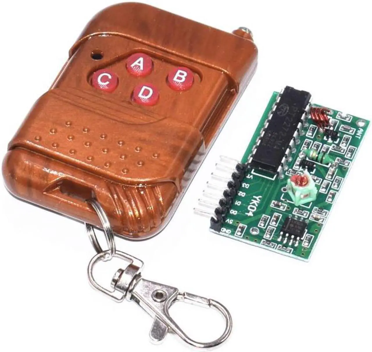 1set IC 2262/2272 4 CH 315Mhz Key Wireless Remote Control Kits Receiver ...