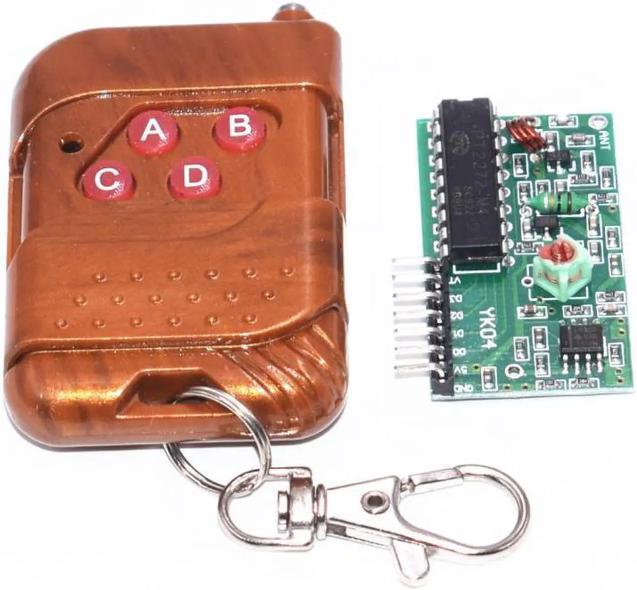1set IC 2262/2272 4 CH 315Mhz Key Wireless Remote Control Kits Receiver ...