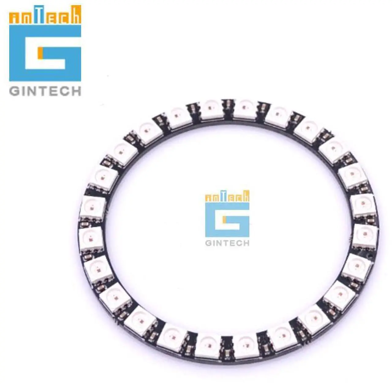WS2812B Ring 24 ROUND RGB LED 5050 RGB LED Ring Built-in RGB driver LED ...