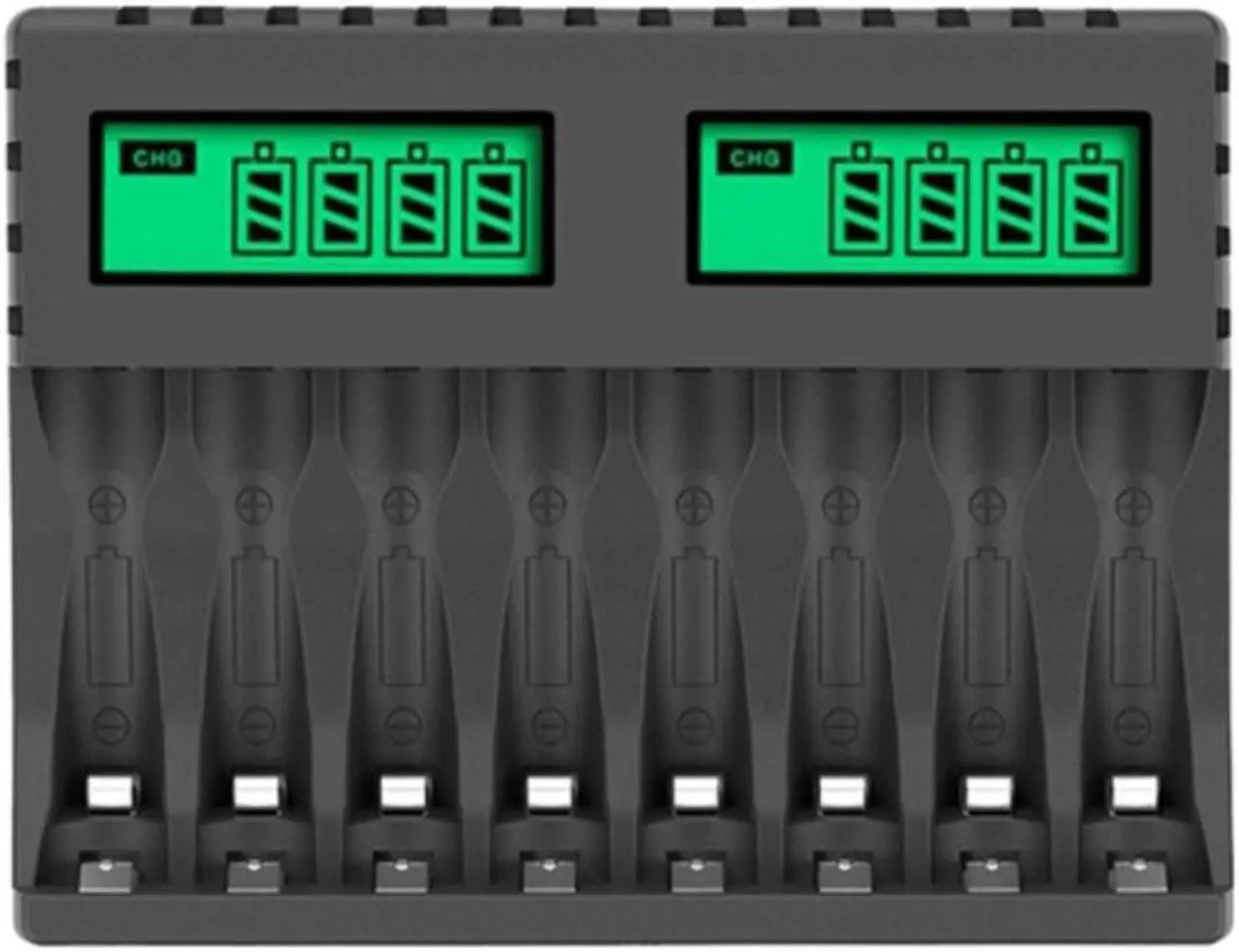 Charger LCD Display Smart Intelligent 8-Slot Chargers for AA/AAA NiCd ...