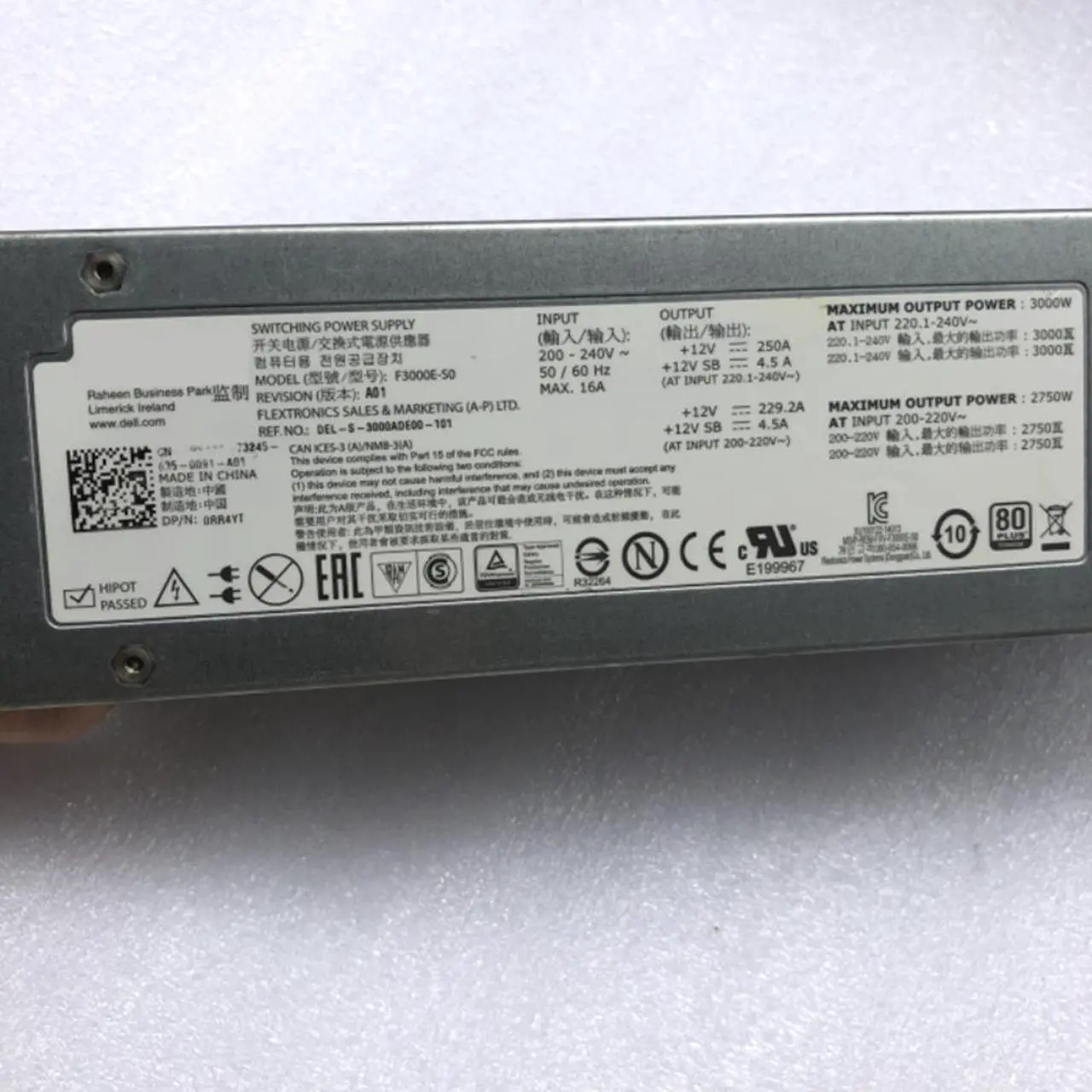 PSU For Dell M1000E 3000W Switching Power Supply E3000E-S0 F3000E-S0 ...