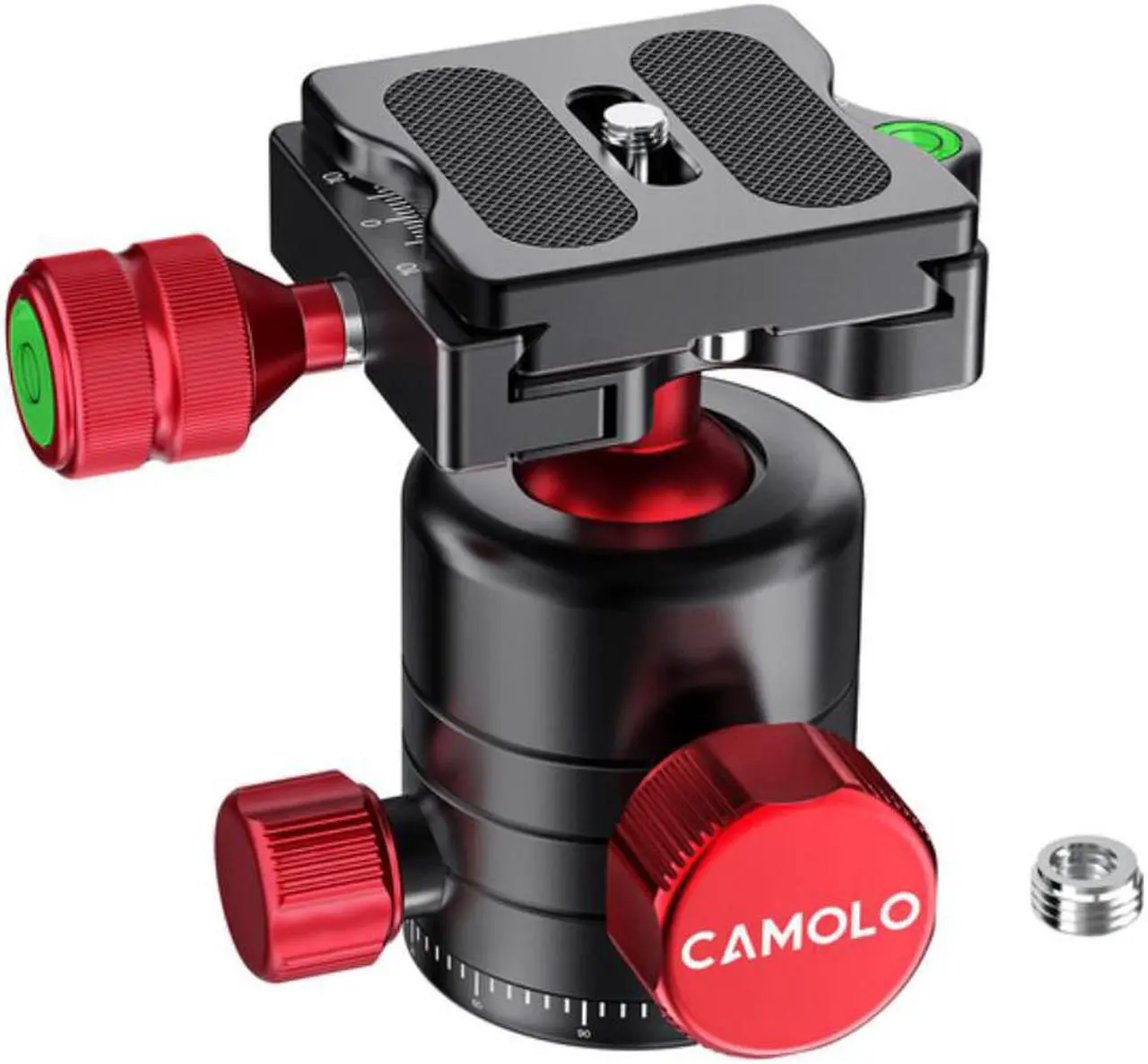 CAMOLO 360-Degree Rotation Double Panoramic Ballhead Tripod Head with ...