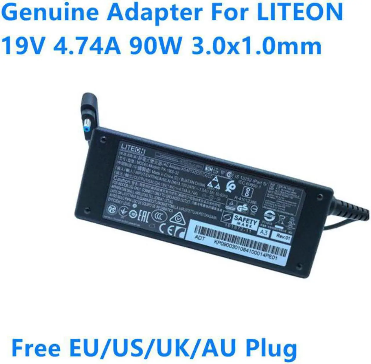 19V 4.74A 90W 3.0x1.0mm LITEON PA-1900-32 Power Supply AC Adapter For ...