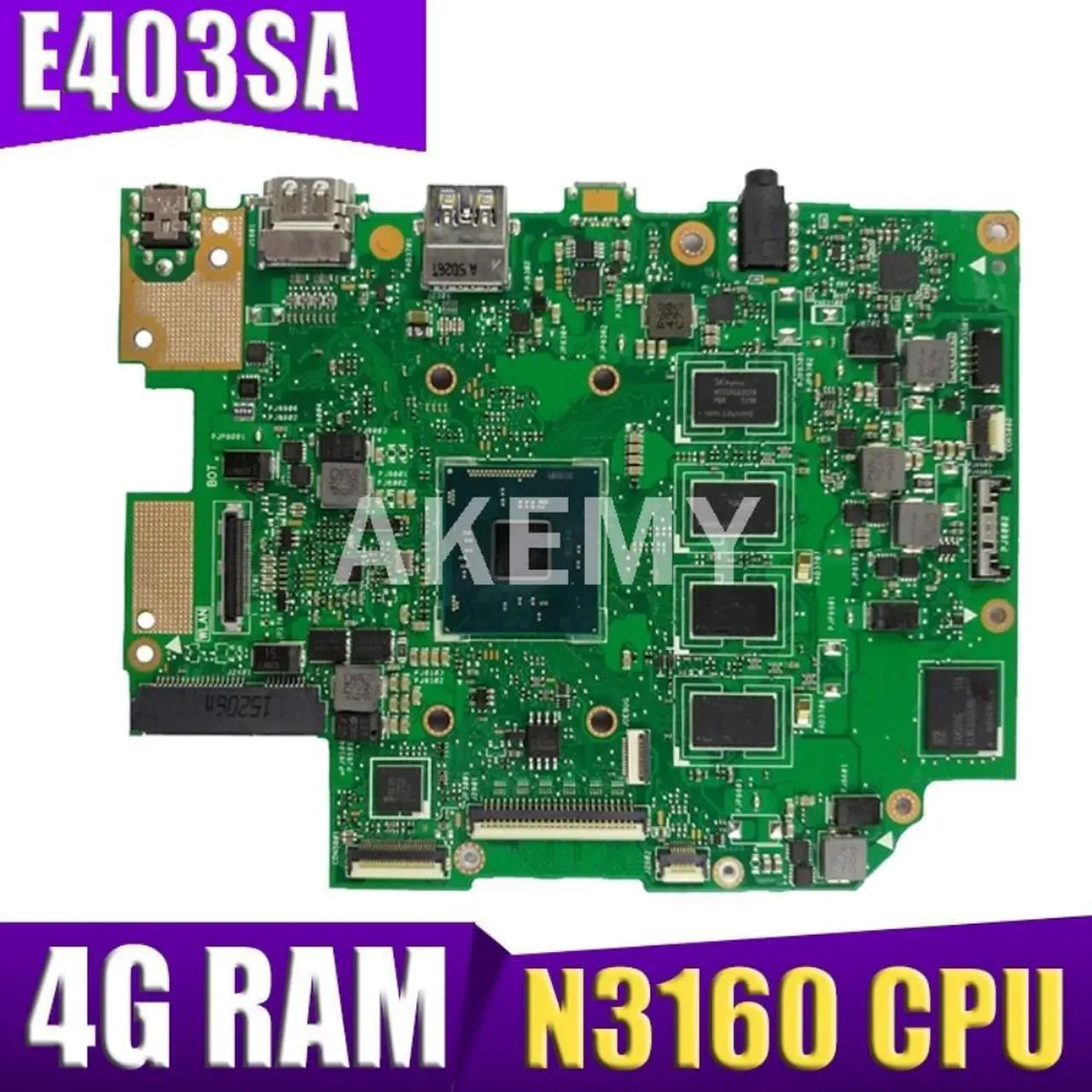 Akmey Laptop motherboard For ASUS E403SA E403S Mainboard REV.2.1 W ...