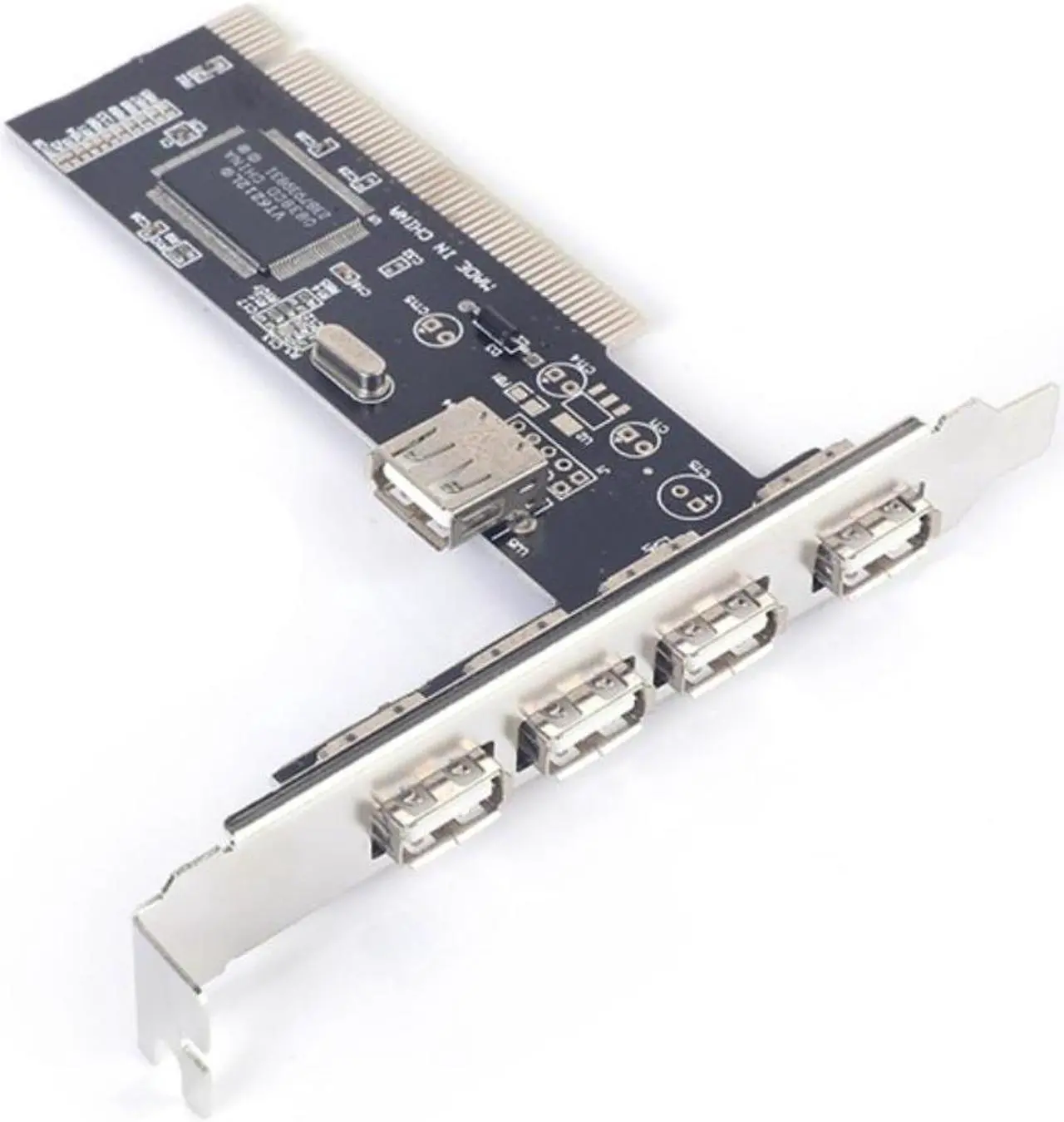 USB 2.0 4 Port 480Mbps High Speed VIA HUB PCI Controller Card Adapter ...
