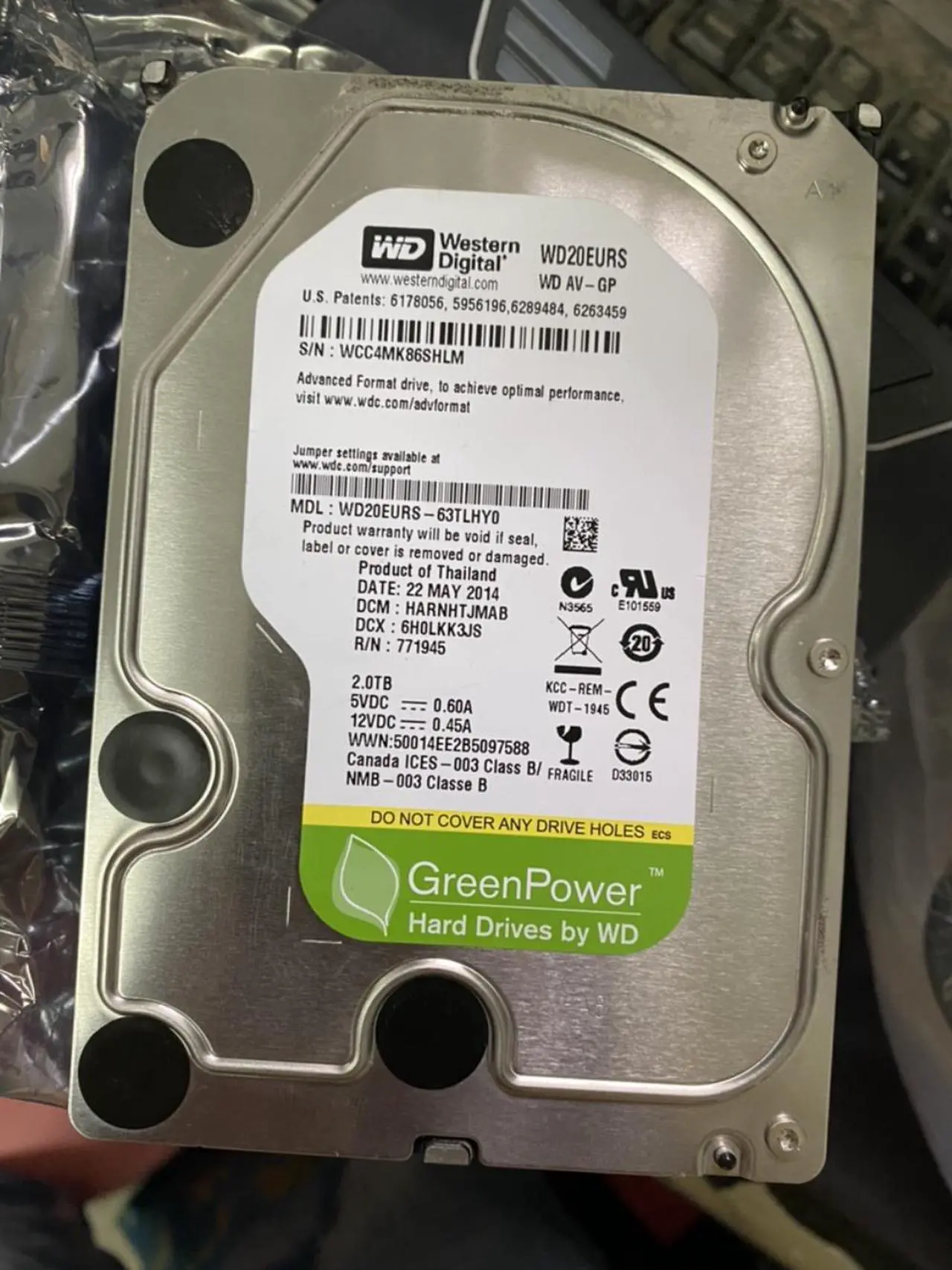 WD20EURS Haikang monitoring 2t hard disk security computer hard disk ...